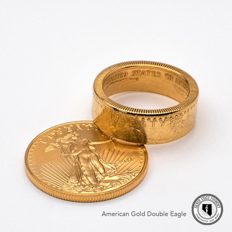 American Gold Eagle Coin Ring – Handcrafted from a 1 oz U.S. Mint Gold ...